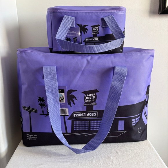 Trader Joe’s | Bags | Purple Bundle Trader Joes Lavender Large Mini ...
